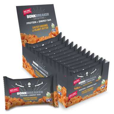 Bonk Breaker Salted Caramel & Peanut Butter Protein + Energy Bars 12 Box
