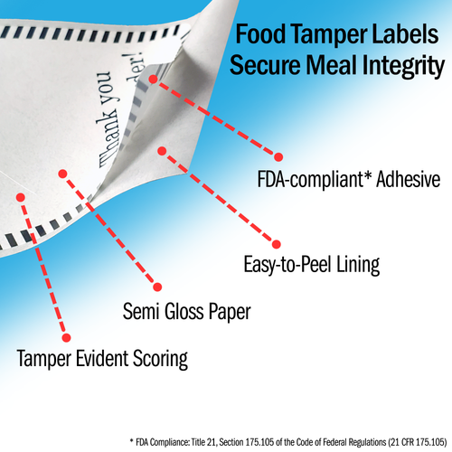Custom Food Tamper Evident Labels