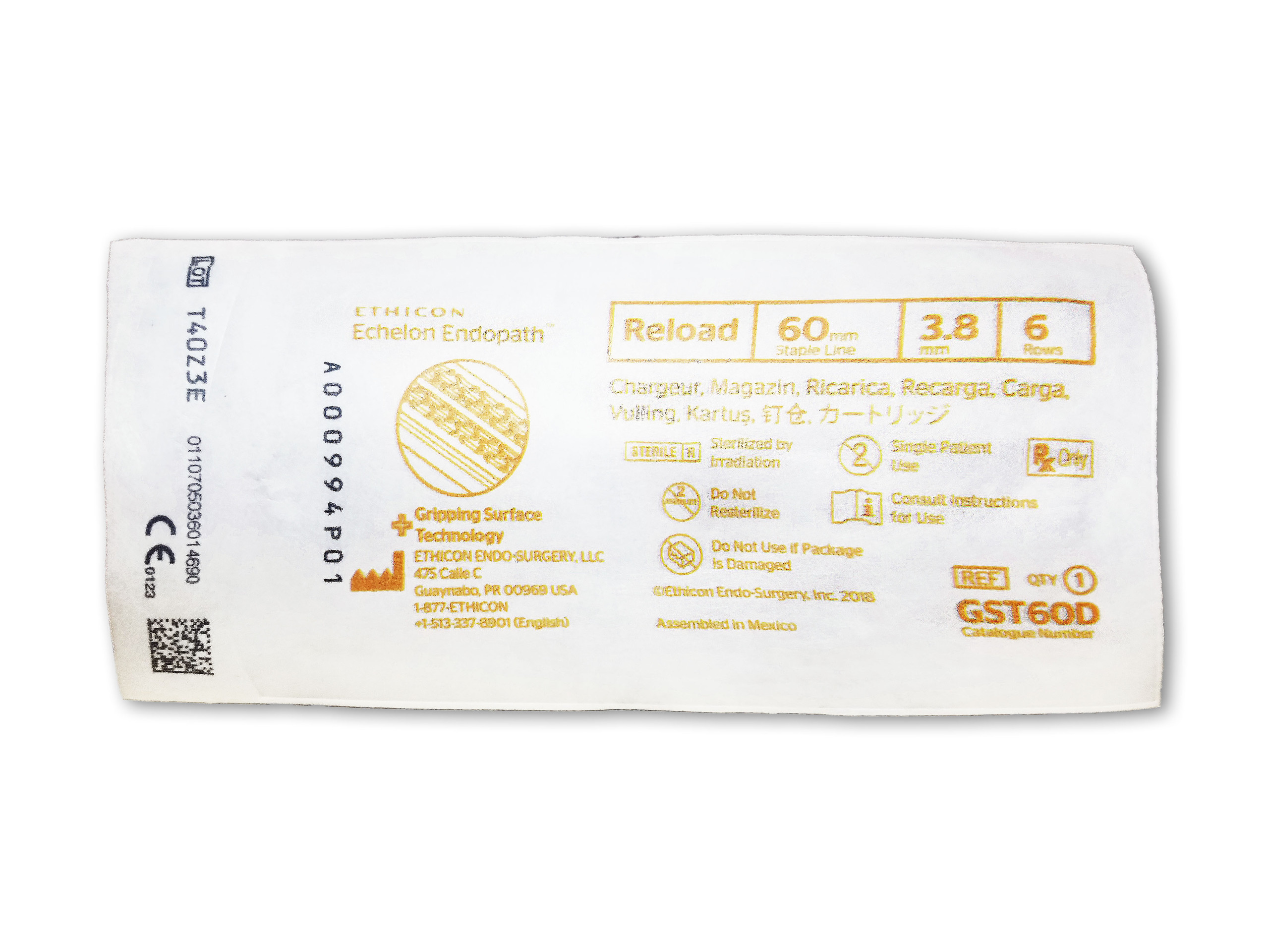 Ethicon GST60D - ECHELON ENDOPATH™ Reload (60mm) Gold