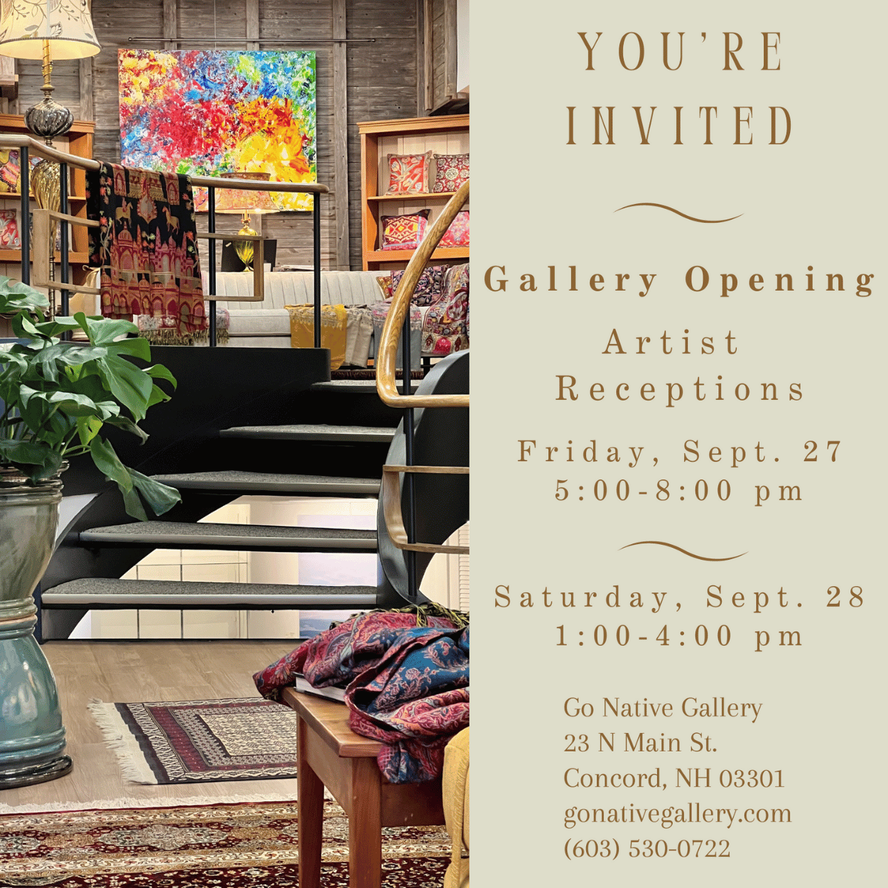 Go Native Gallery Grand Opening Party and Artist Reception - Go Native ...