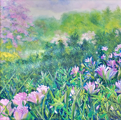 "Rejoice it is Spring" - 24" x 24" Oil on Aluminum