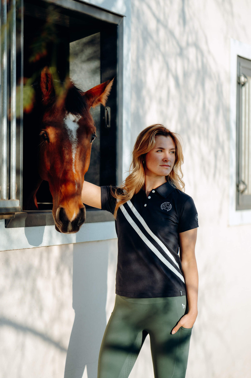 HORZE - Jessie Women's Jersey Shirt - Navy - The Tackshed.com.au