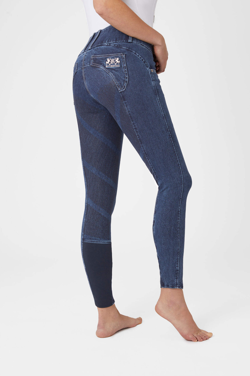 B Vertigo - Dianne Women's Denim Breeches - Dark Blue Denim - The ...
