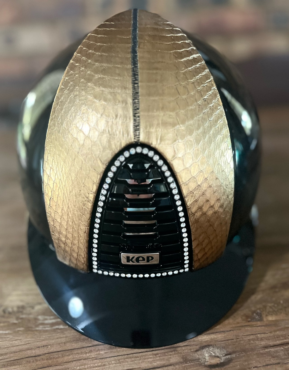 IN STOCK: KEP - CROMO 2.0 HELMET - POLISH BLACK - CRYSTAL FRAME - GOLD ...