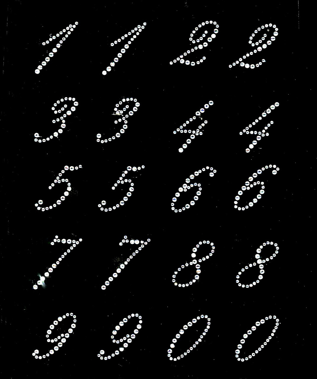 Rhinestone Numbers | Hotfix Rhinestones | Iron-On Rhinestones - Texas ...