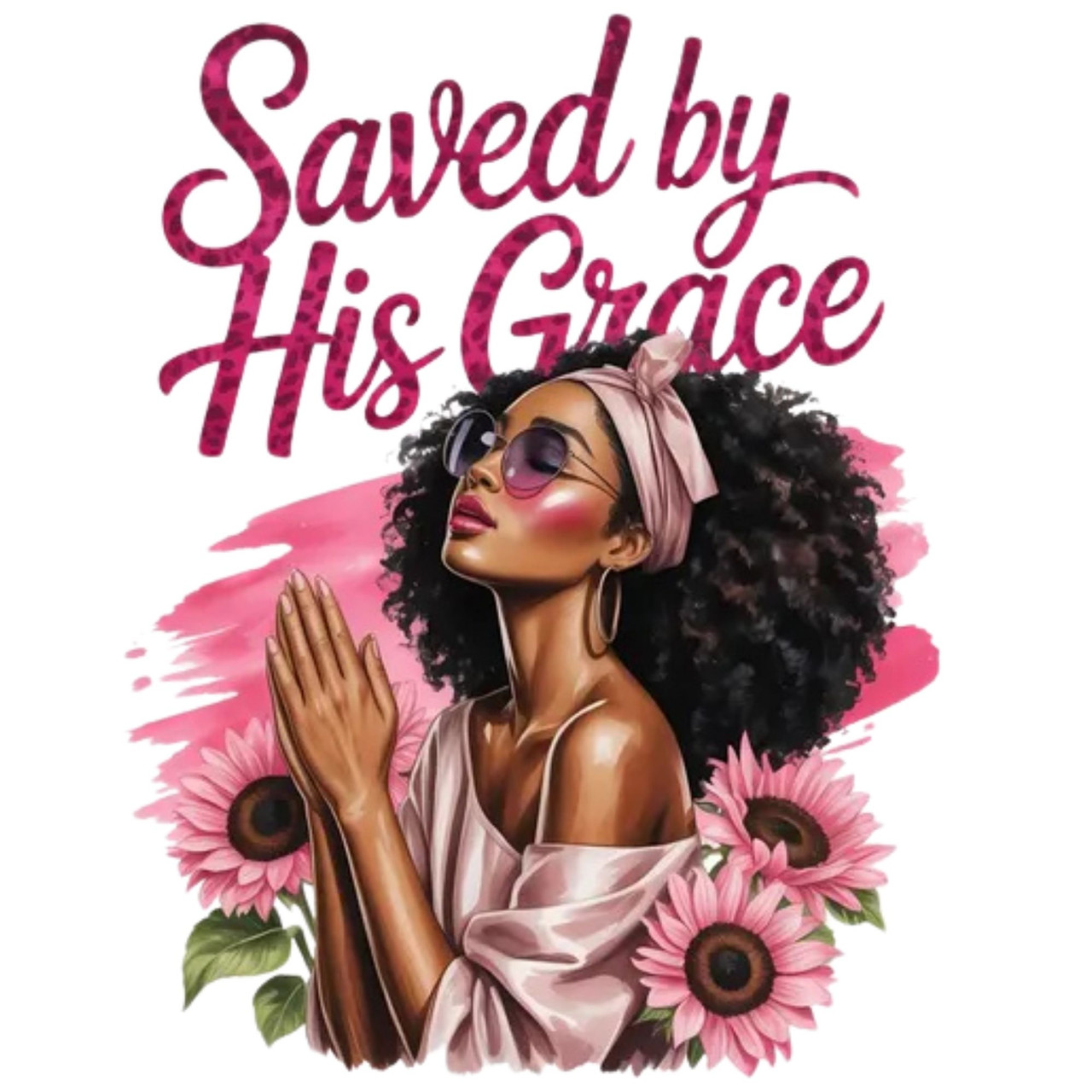 (2 Qty) Saved By His Grace DTF transfer - Texas Rhinestone