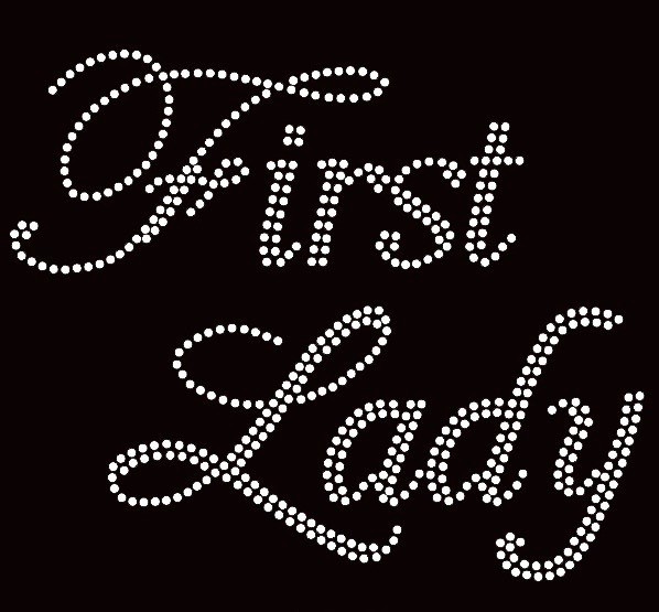 First Lady Rhinestone Transfer Iron on text - Texas Rhinestone