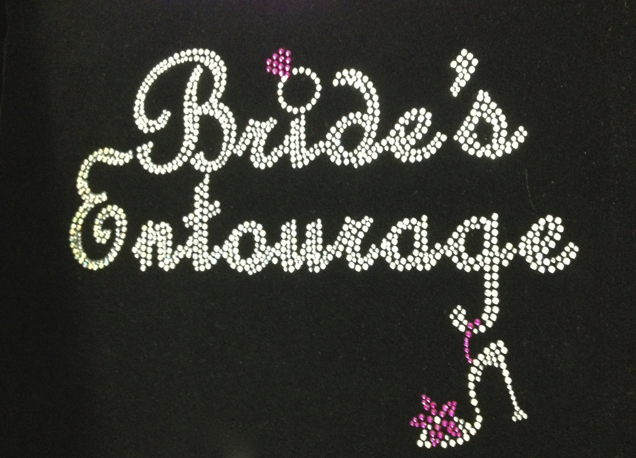 Bride's Entourage Wedding Marriage Rhinestone Transfer - Texas Rhinestone