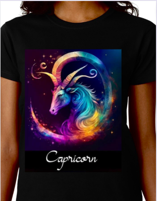 (2 Qty) Capricon Zodiac Horoscope colorful - DTF transfer - Texas ...