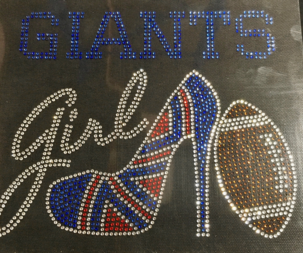 GIANTS girl Heel Football - custom Rhinestone transfer - Texas Rhinestone