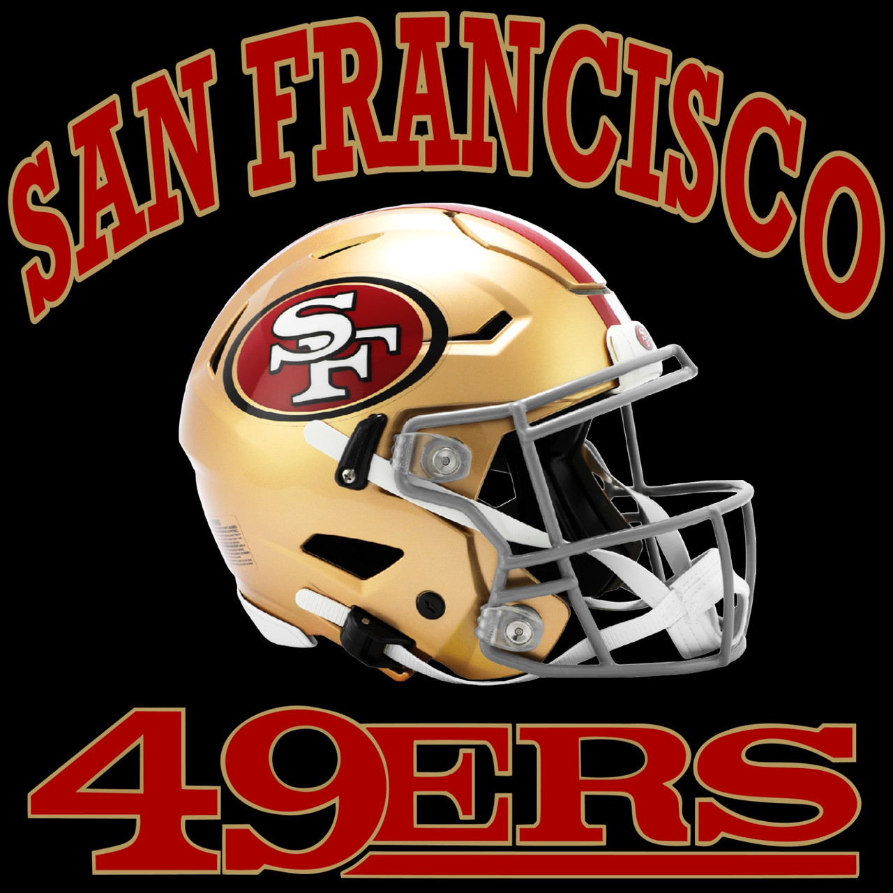 (2 qty) SF 49ers Helmet SPORTS FOOTBALL - custom DTF transfer - Texas ...