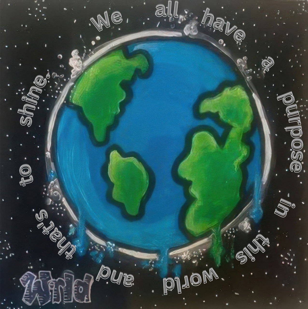 World Wrld map We all have a Purpose - DTF transfer - Texas Rhinestone