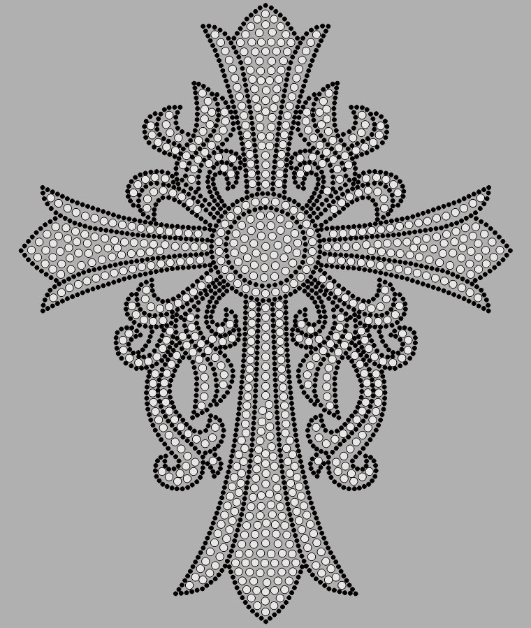 Cross Ceramic Spray Blue Religious Rhinestone transfer iron on - Texas ...