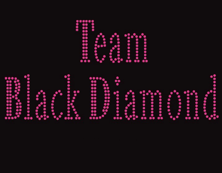 Team Black Diamond Rhinestone transfer - Texas Rhinestone