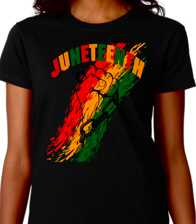 (2 Qty) Juneteenth Waves with Fist - DTF transfer - Texas Rhinestone
