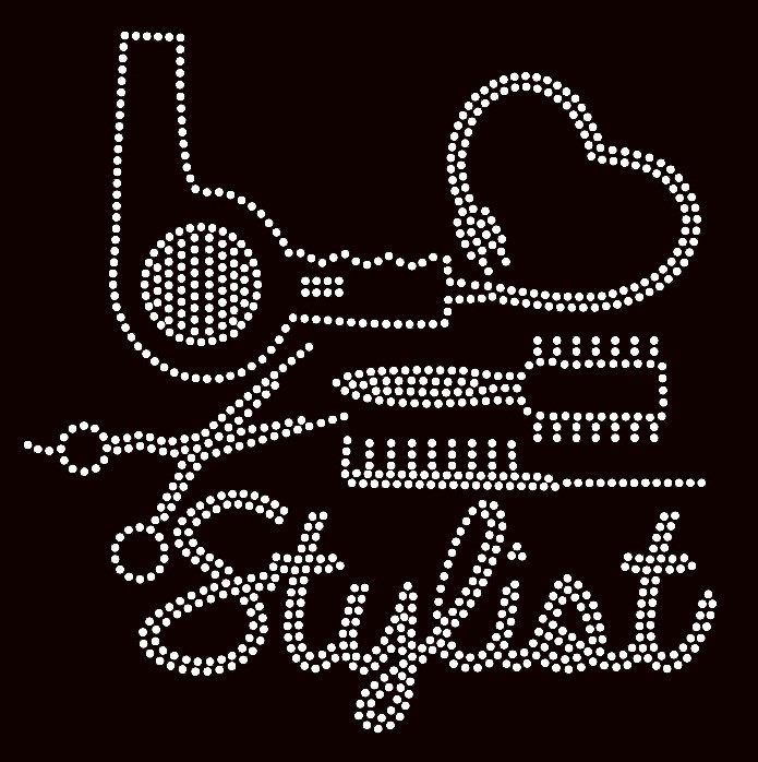 DIVA Tall text Rhinestone Transfer - Texas Rhinestone