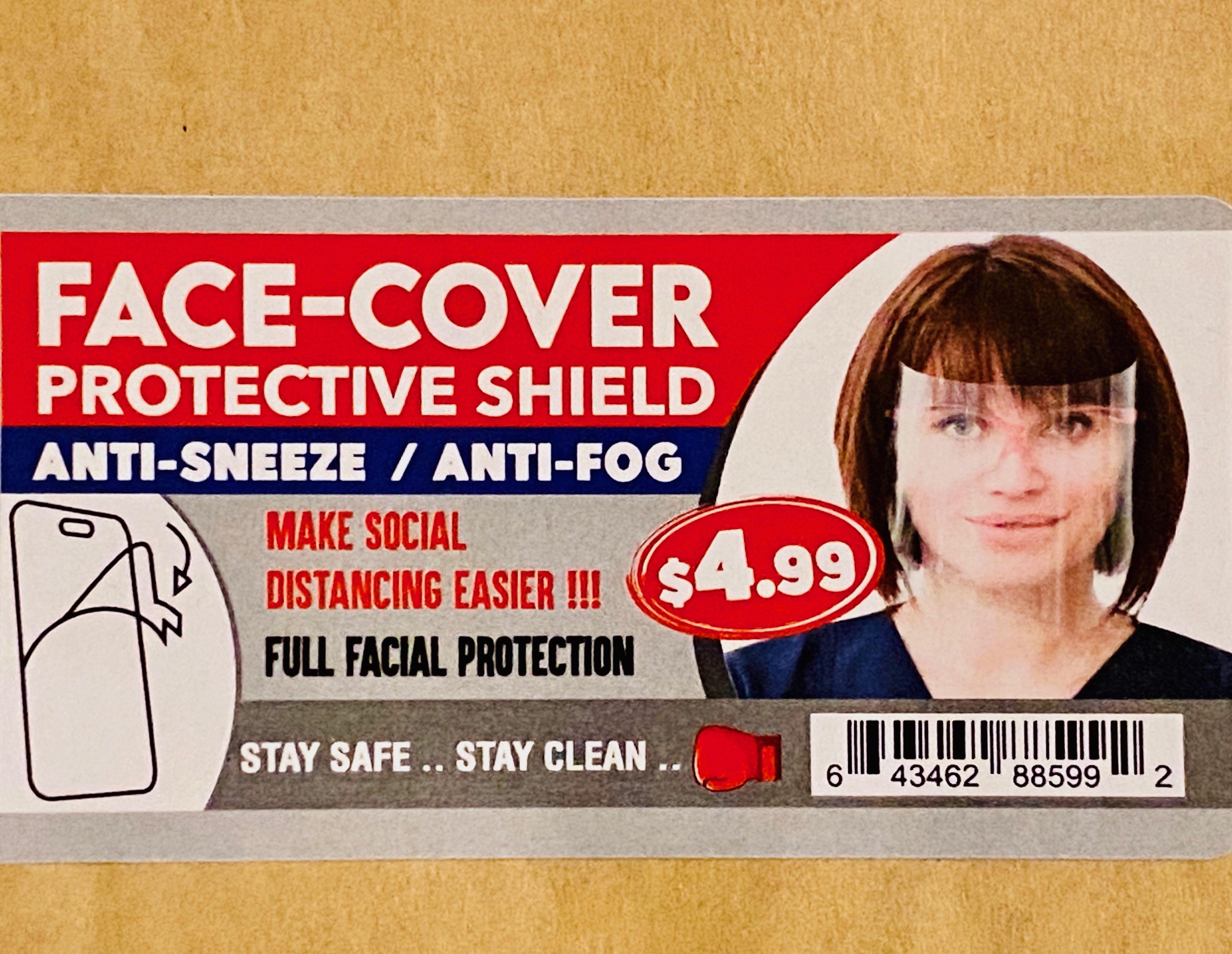 Face Cover Protective Shield Anti-Sneeze Anti-Fog - Texas Rhinestone