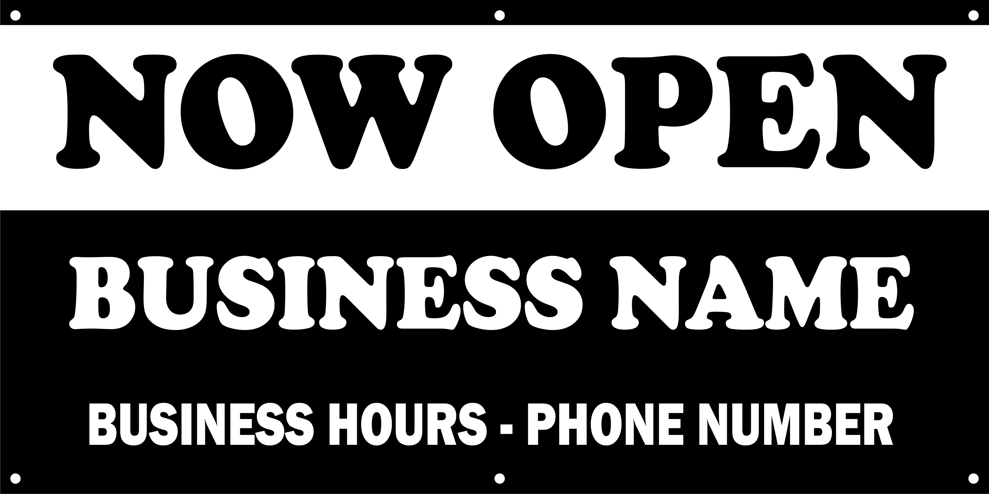 NOW OPEN BUSINESS NAME - Banner - Texas Rhinestone