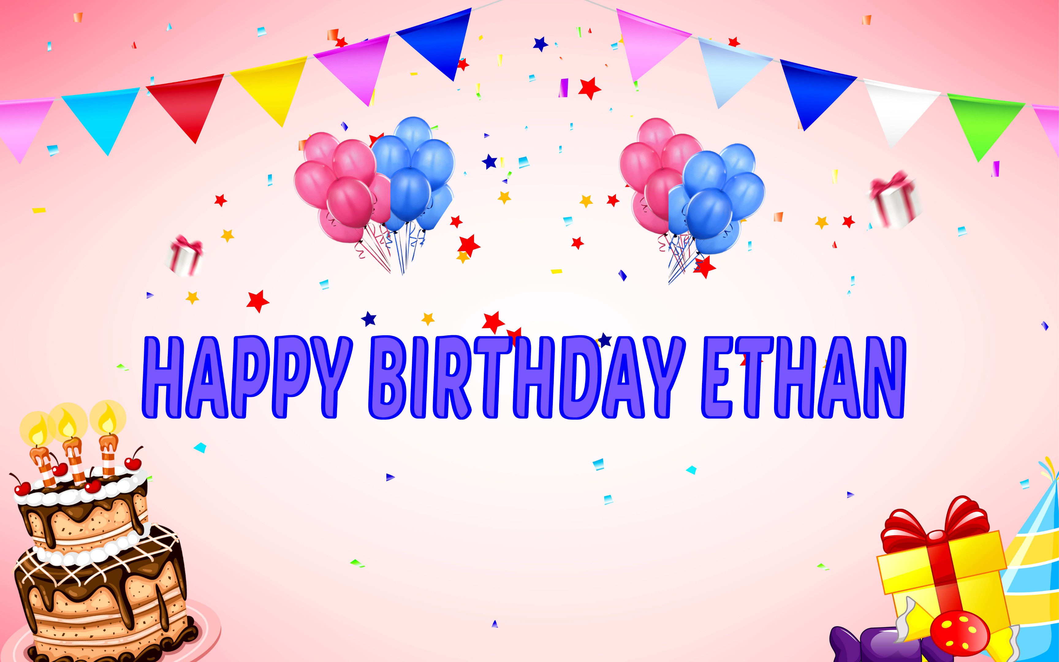 HAPPY BIRTHDAY ETHAN - Banner - Texas Rhinestone