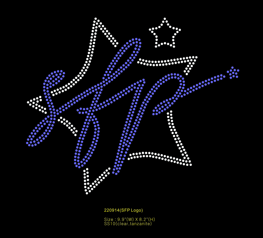 SFP Logo - Custom Rhinestone Transfer - Texas Rhinestone