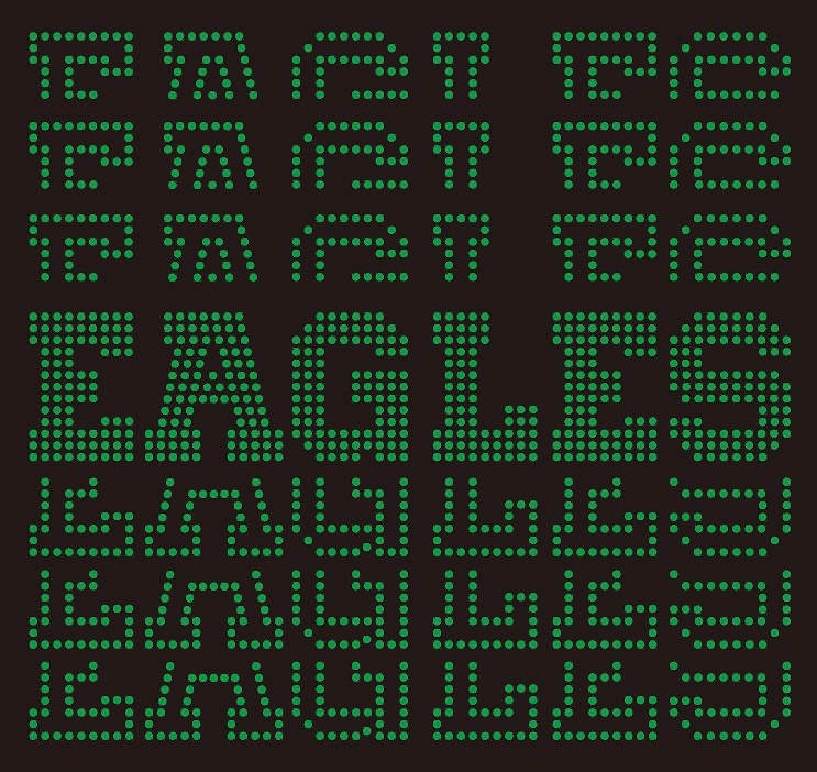 EAGLES Multiple (Green) - Custom Rhinestone Transfer - Texas Rhinestone