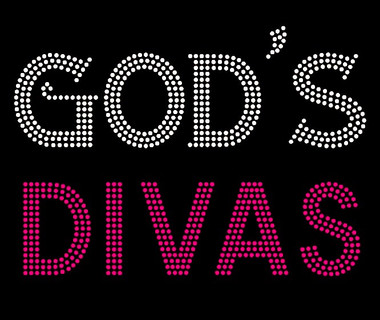God's Divas Religious Rhinestone Transfer - Texas Rhinestone
