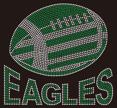 Eagles Football custom Rhinestone transfer - Texas Rhinestone