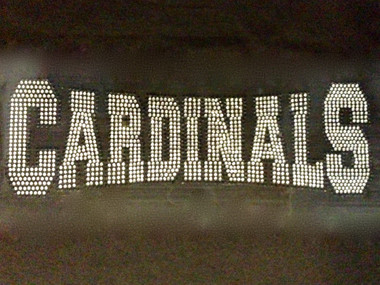 Cardinals Mascot Rhinestone Transfer Iron On - Texas Rhinestone