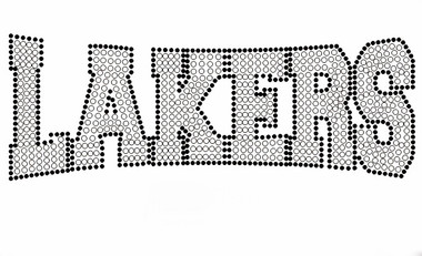 LAKERS Mascot Rhinestone Transfer Iron On - Texas Rhinestone