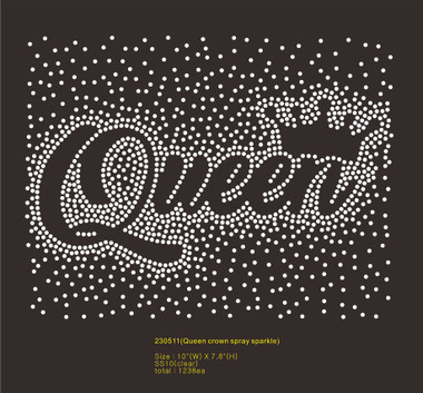 Queen Crown spray sparkle starburst blast scatter Crystal Rhinestone ...