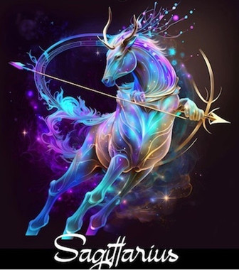 2 Qty Sagittarius Zodiac Horoscope Colorful Dtf Transfer Texas
