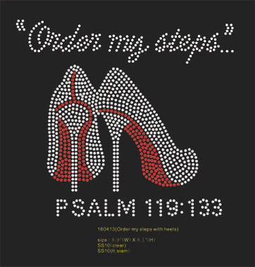 (Digital Download) Order my Steps with Heels - Rhinestone transfer, SVG ...