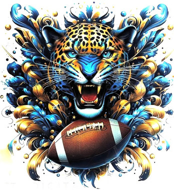 (2 Qty) PANTHERS in Feather Football - custom sports DTF transfer ...