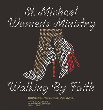 St. Michael Women's Ministry leg shoes Walking by faith - custom ...