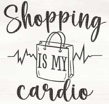 Shopping is my Cardio - DTF transfer - Texas Rhinestone