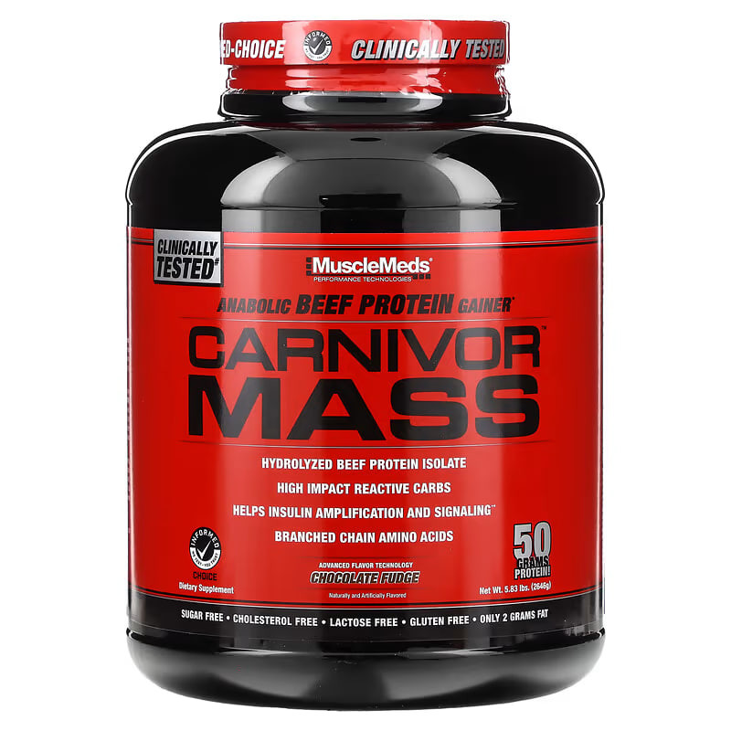 MUSCLEMEDS Carnivor Mass - 100% Beef Protein Mass Gainer 6 lbs (2.72 kg)