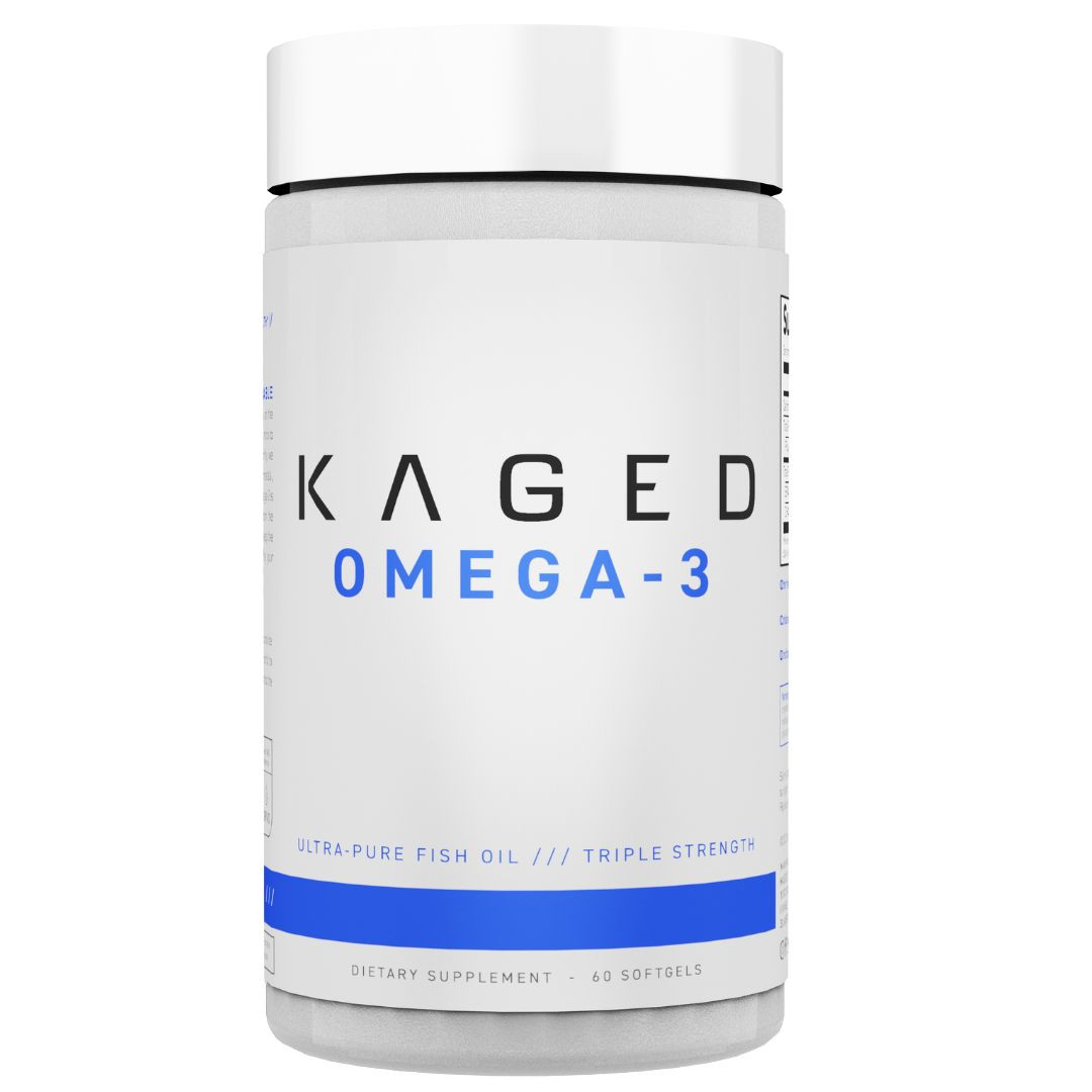 KAGED MUSCLE, Omega 3 Fish Oil Supplements; 3000 mg , Omega 3 60 Softgels