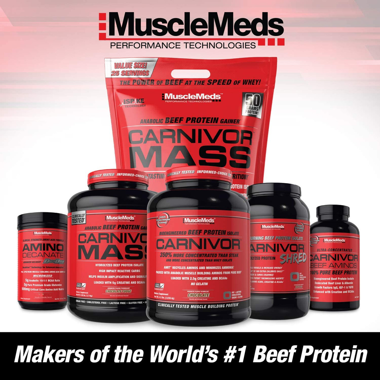 MUSCLEMEDS Carnivor Mass Anabolic Beef Protein Gainer 10 lbs (4.72 kg)