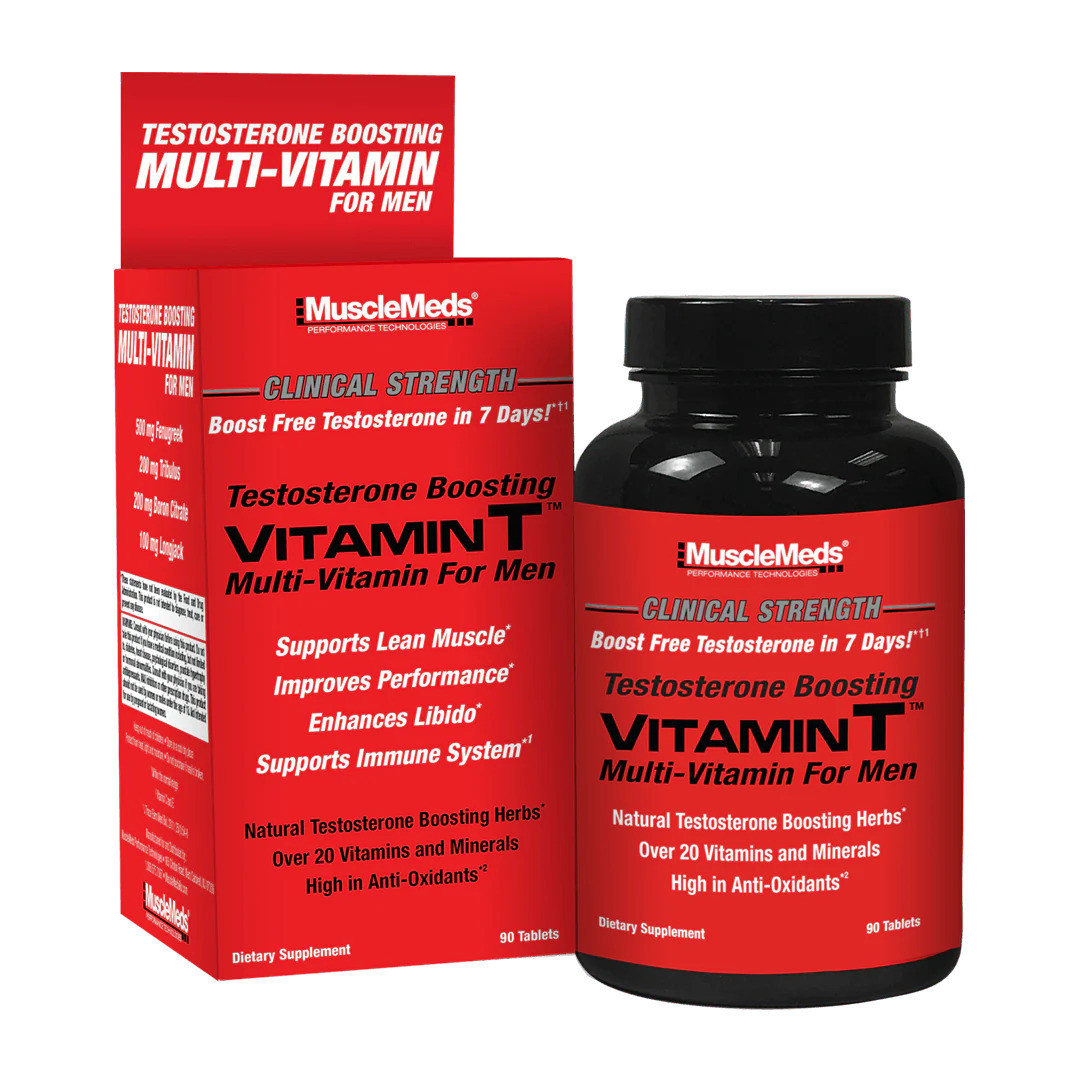 MUSCLEMEDS Vitamin T Daily Complete Multivitamin +Test Booster, 90 Tablets