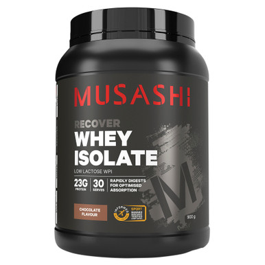 MUSASHI 100% Whey Protein Isolate WPI, 900 g, 30 Serves