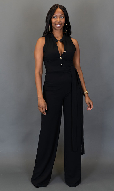 Tall Women's Button Up Jumpsuit | Wide Leg Jumpsuit | Prissy Duck