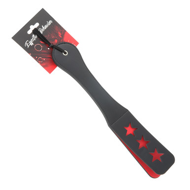 PADDLE BLACK PVC STARS SLAPPER - Immense Pleasure Products