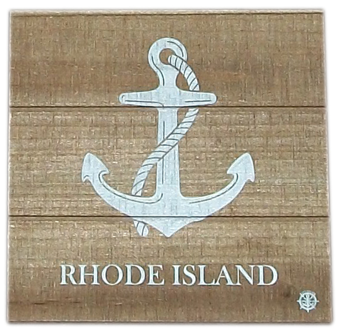 Wood Plank Wall Hanger- Anchor with Rhode Island - Made From RI