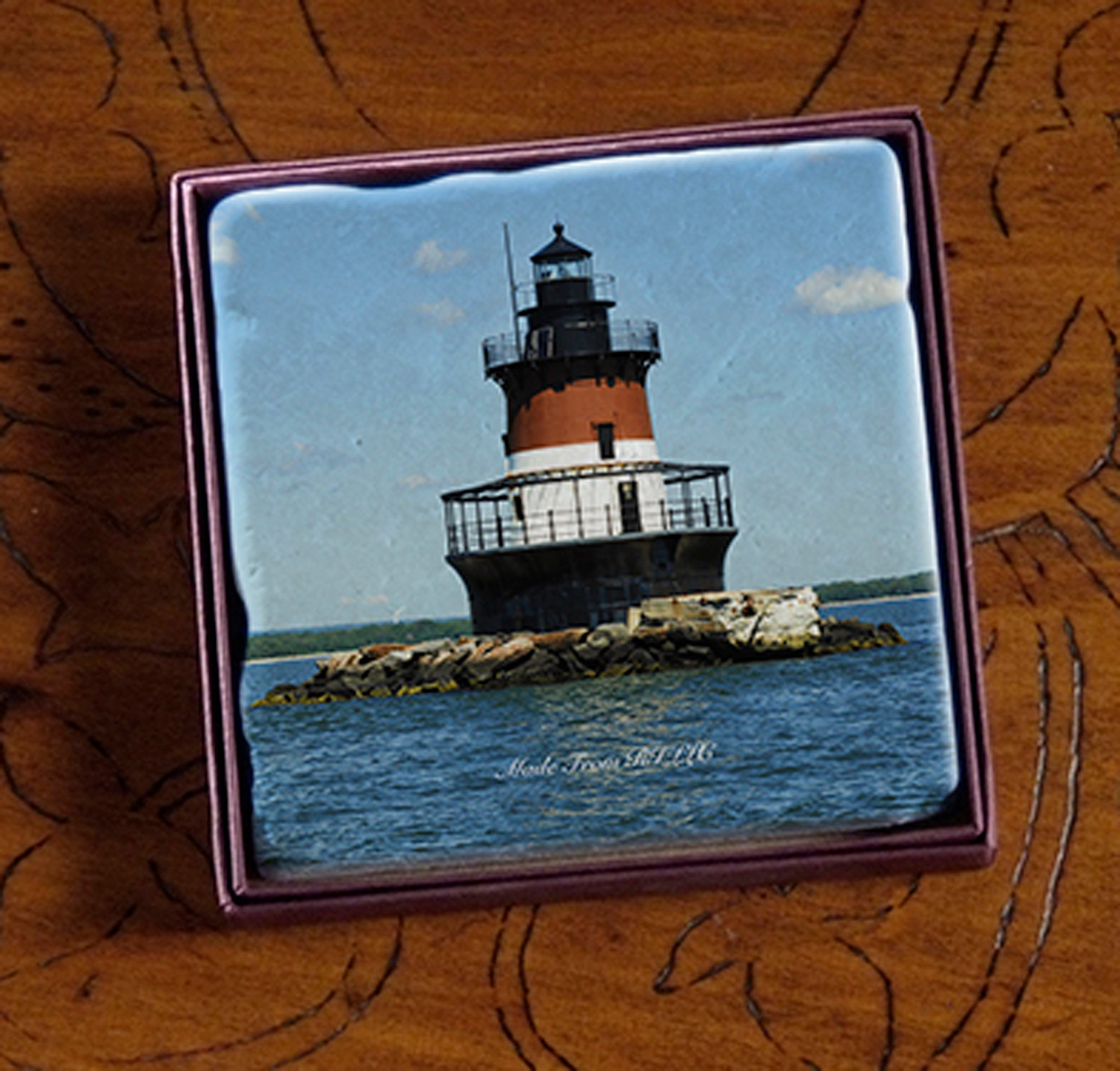 Coasters - Plum Beach Lighthouse - Made From RI
