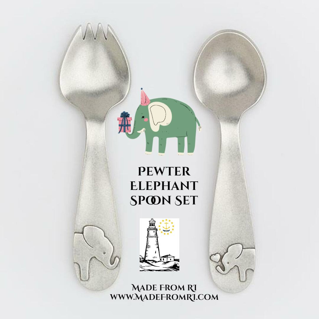 Pewter Elephant Spoon Set - Made From RI