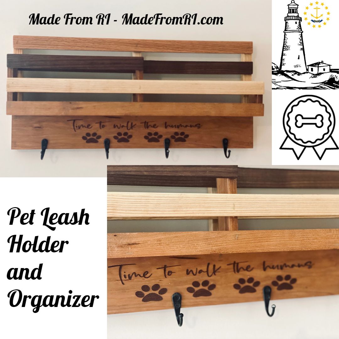 Reclaimed Wood Pet Leash Holder and Organizer at Made From RI - Made ...