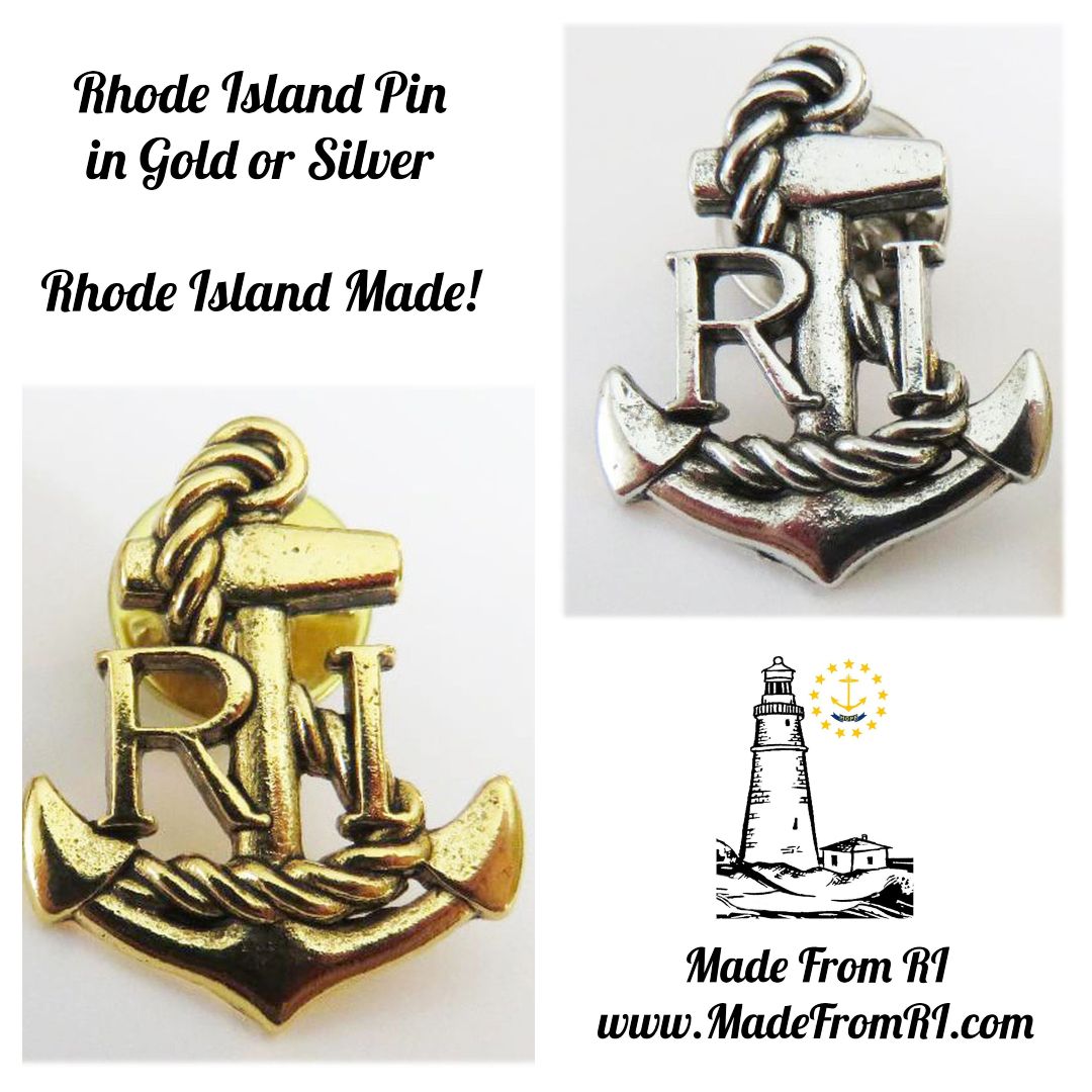 RI Anchor Pins, Old World Charm - Made From RI