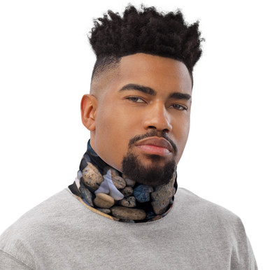 Neck Gaiter- Beach Stones - Made From RI