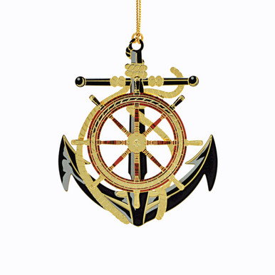 Anchor & Wheel Ornament - Made From RI