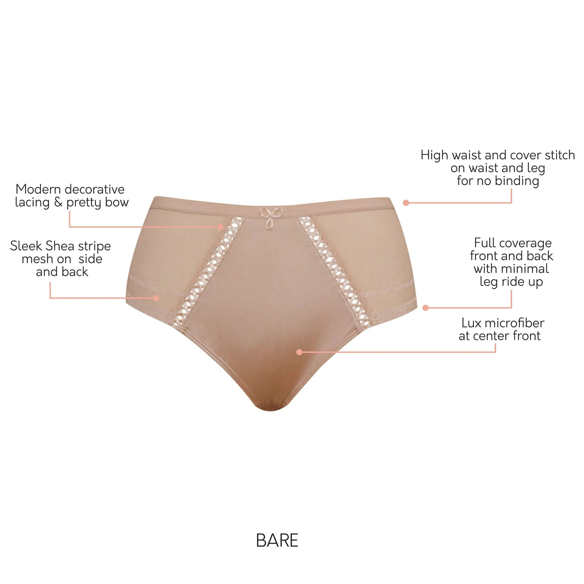 Parfait Shea Lux Microfiber with Sheer Panels and Rear P60632